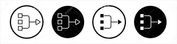 Simplify Thin Line Vector Icon Set Stock Illustration - Illustration of ...