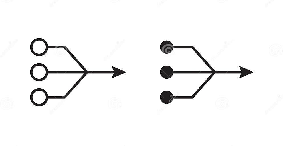 Simplify Thin Line Vector Icon Set Stock Illustration - Illustration of ...