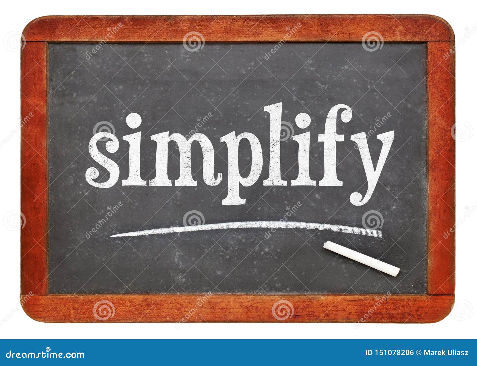 Simplify Word on Blackboard Stock Photo - Image of isolated, word ...