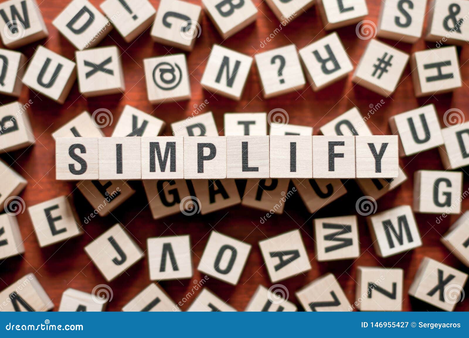 Simplify Word Concept on Cubes Stock Image - Image of isolated ...