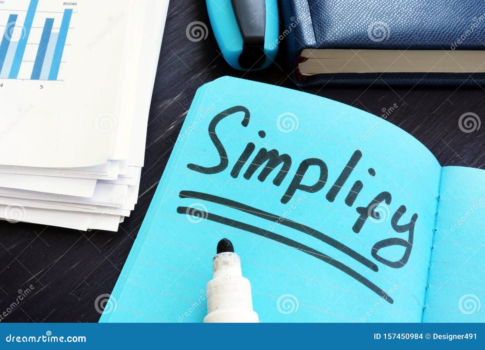 Simplify Written on a Page. Simplicity Concept Stock Photo - Image of ...