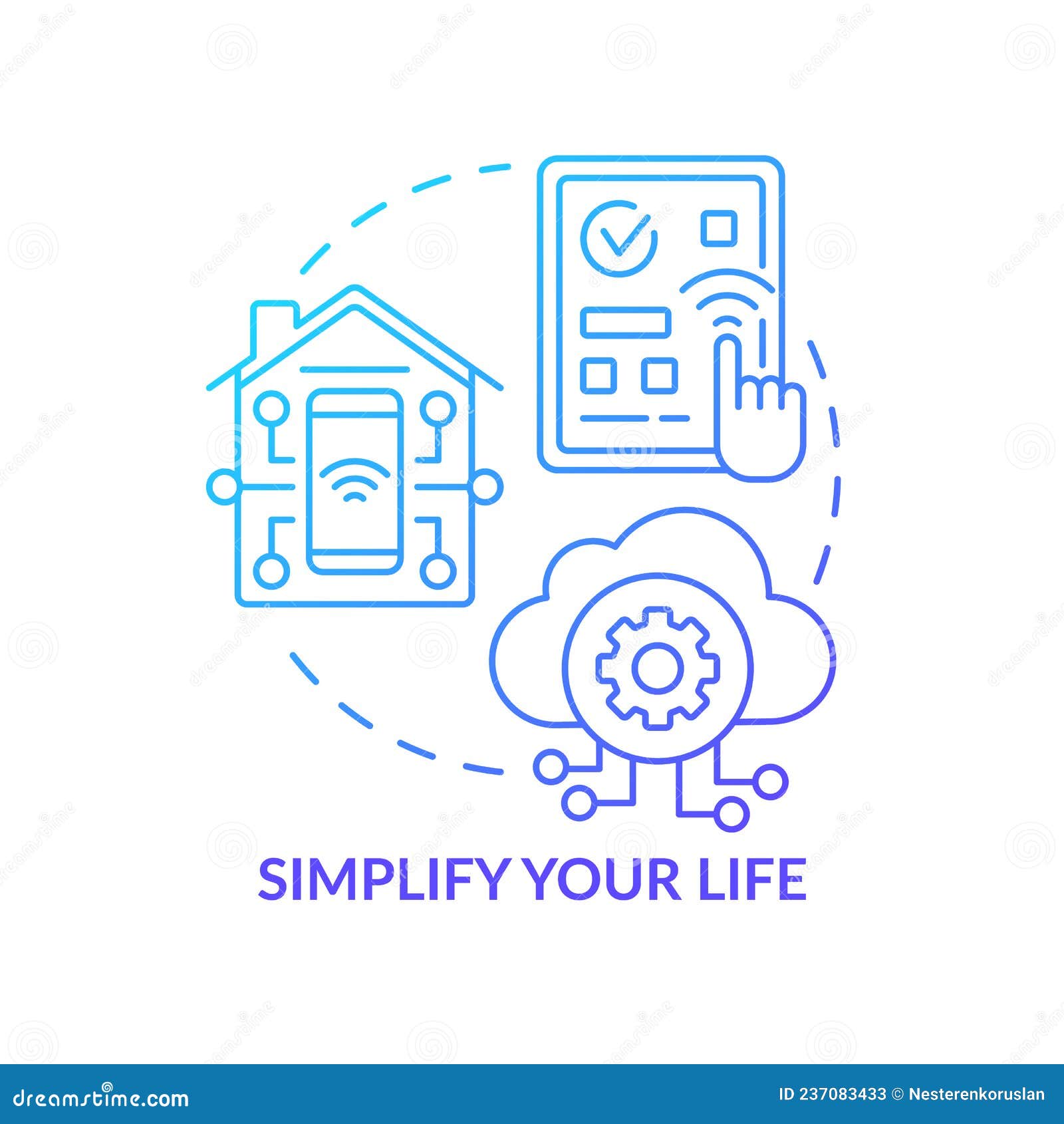 Simplify Your Life Blue Gradient Concept Icon Stock Vector ... Simplify Your Life Blue Gradient Concept Icon Stock Vector ...