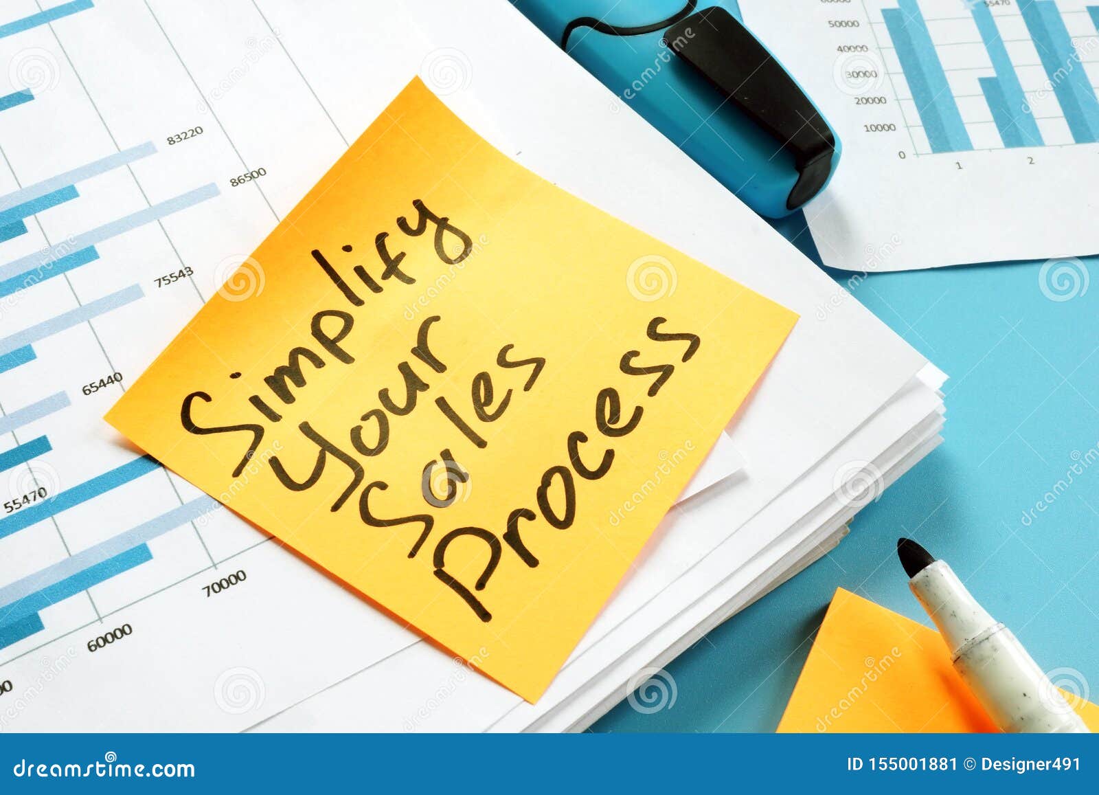 Simplify Your Sales Process Written on the Page Stock Image - Image of ...