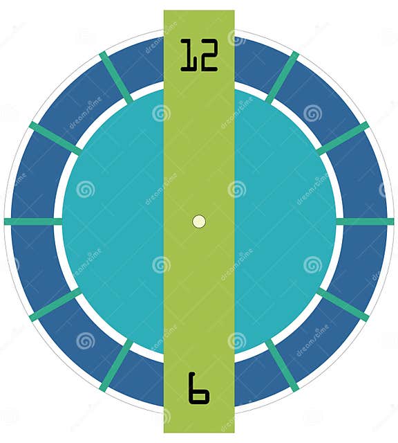 Simplistic Analog Clock Dial Representation Stock Illustration ...