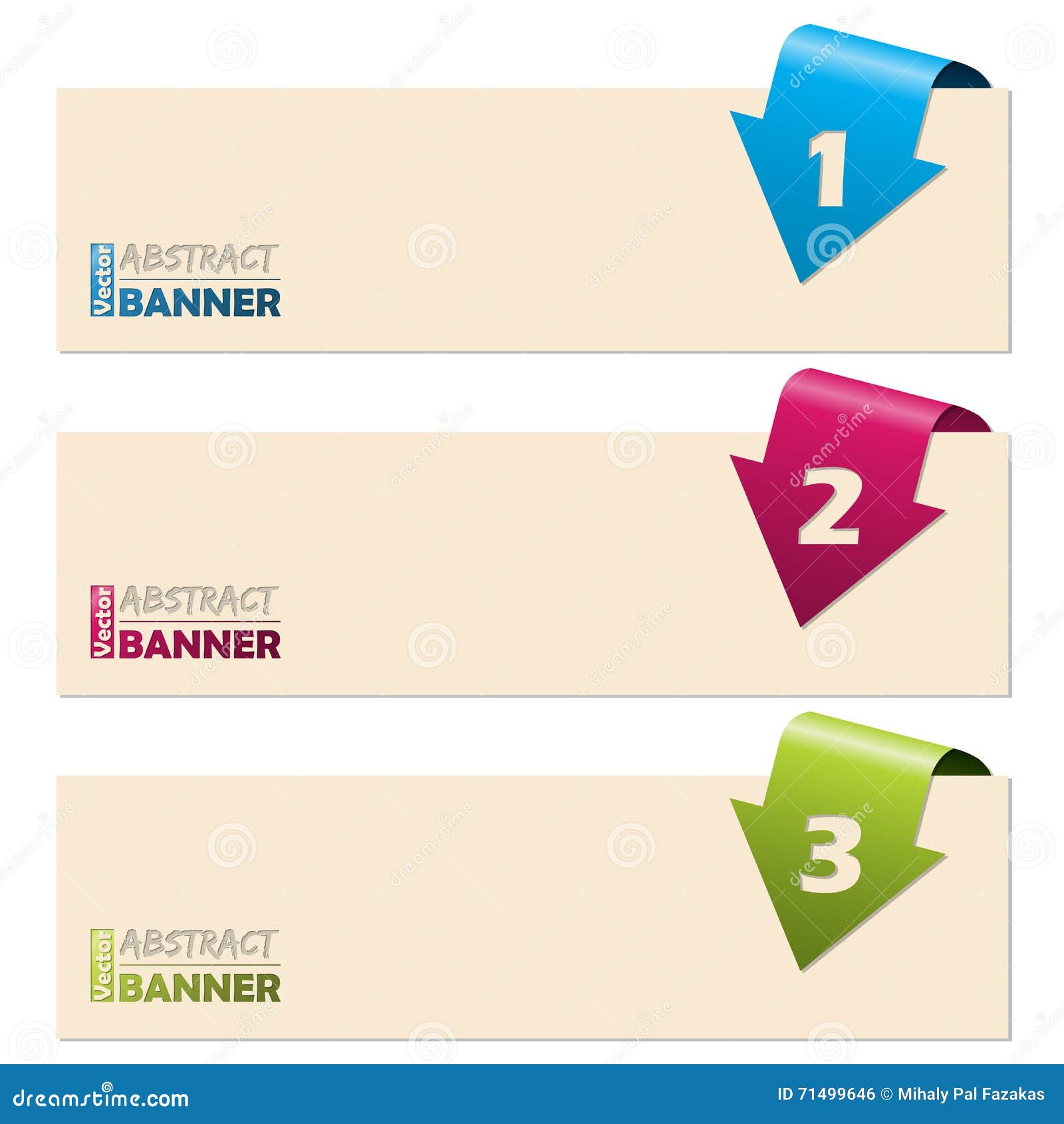 Simplistic Banners With Folding Arrows Royalty-Free Stock Image ...
