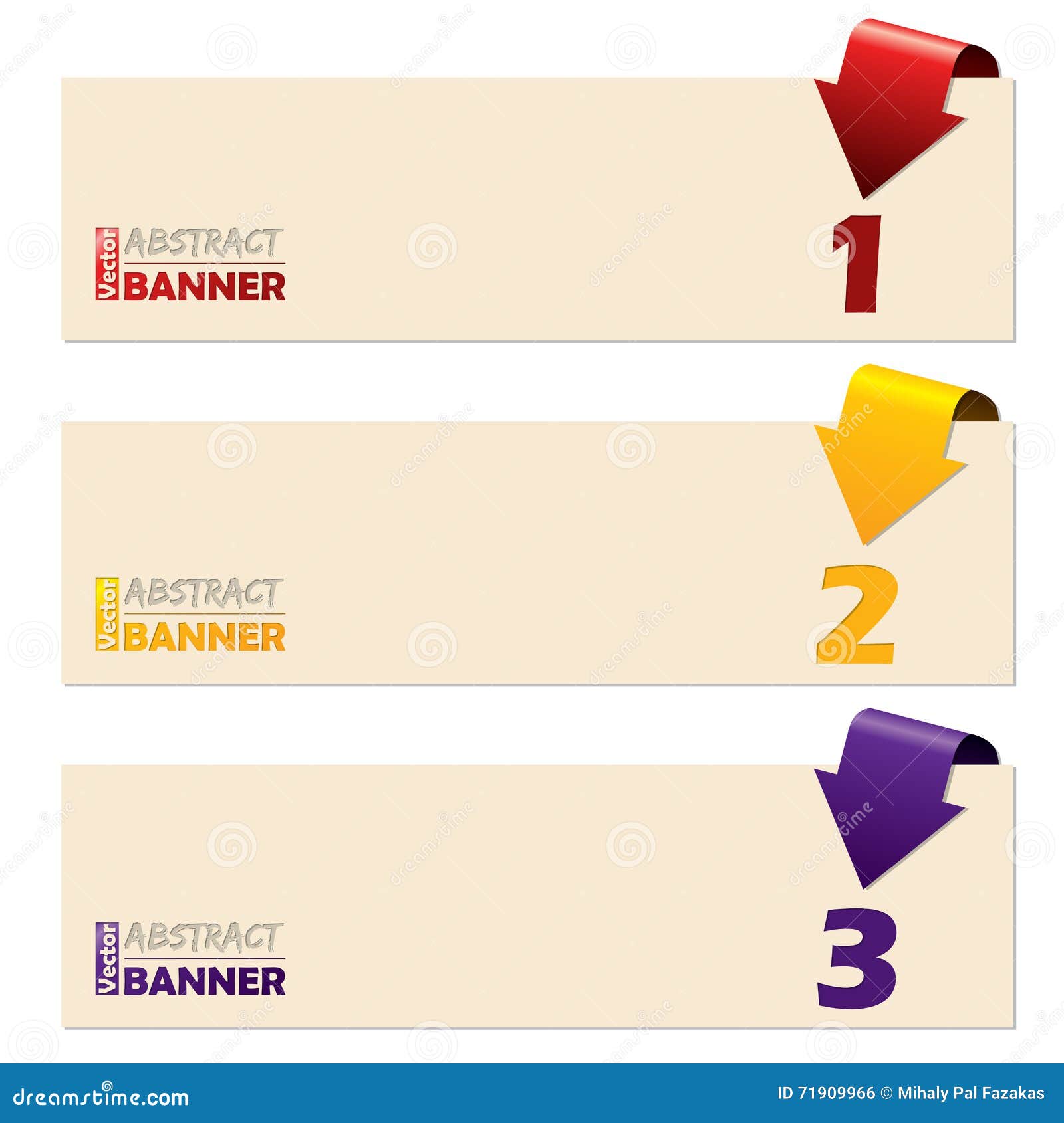 Simplistic Banners With Folding Arrows Royalty-Free Stock Image ...