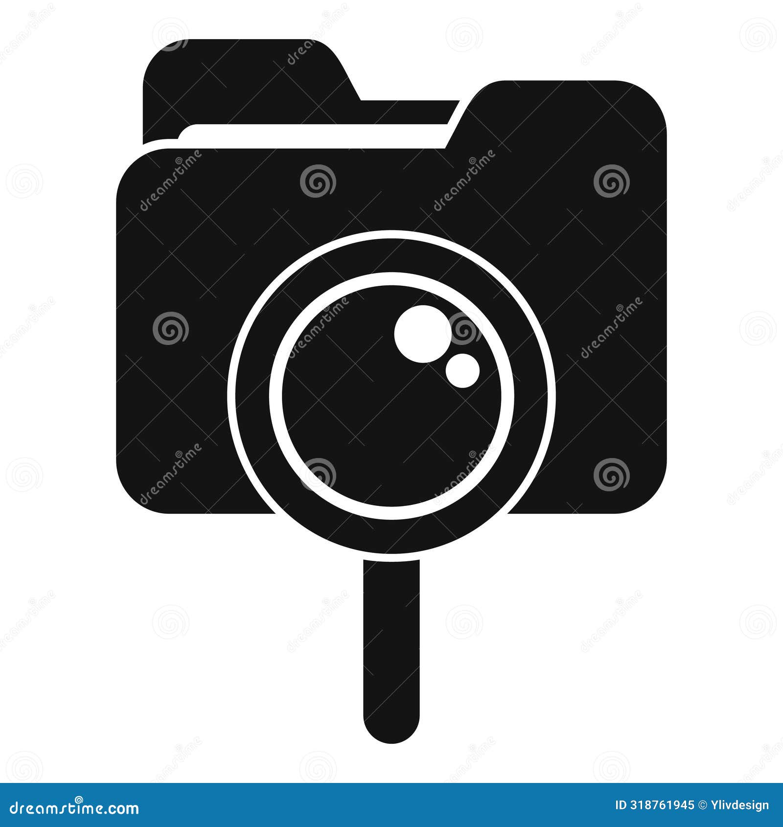 Modern Camera Folder Icon Design Stock Vector - Illustration of black ...