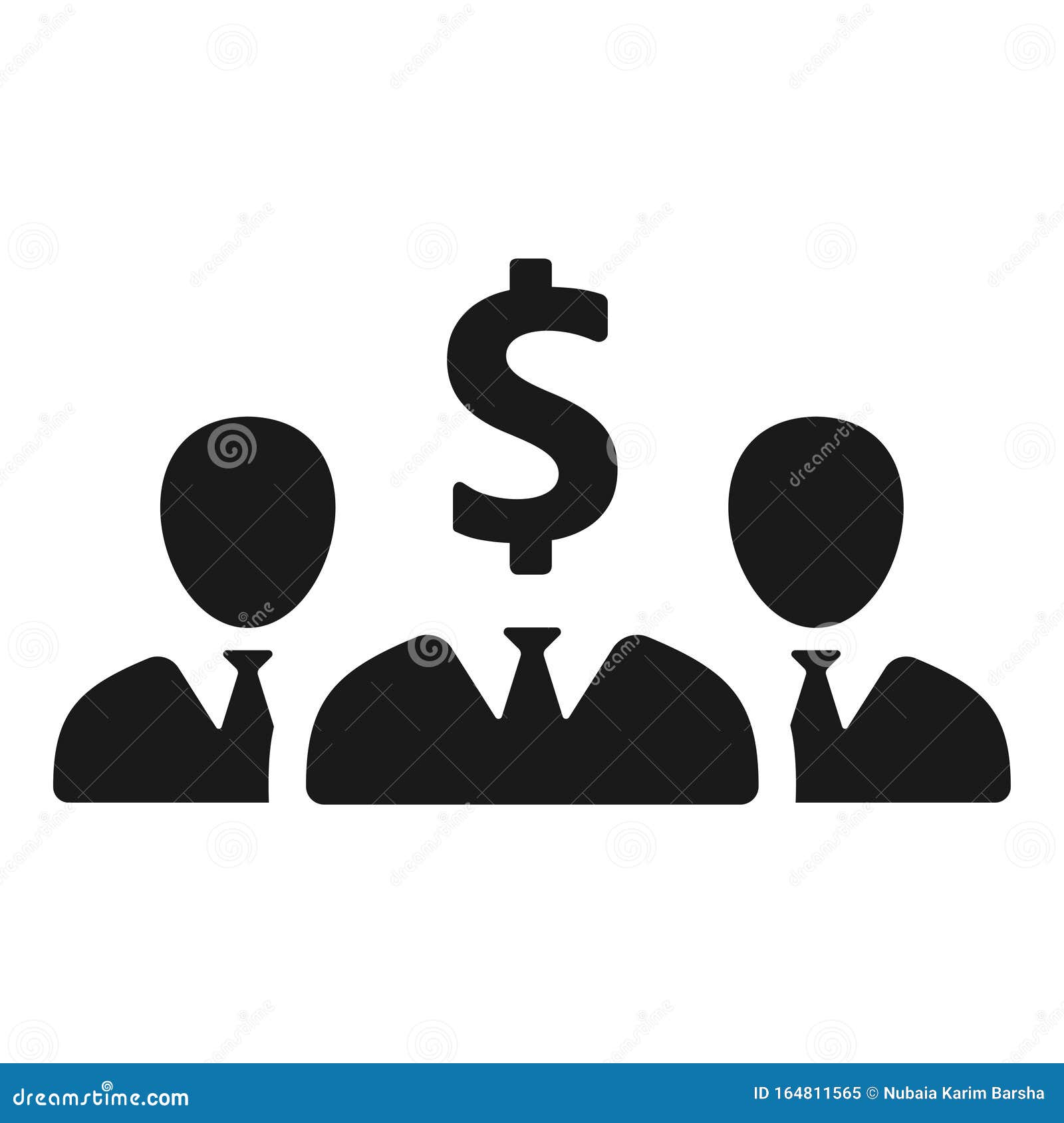 Simplistic Business Investors Icon Stock Illustration - Illustration of ...
