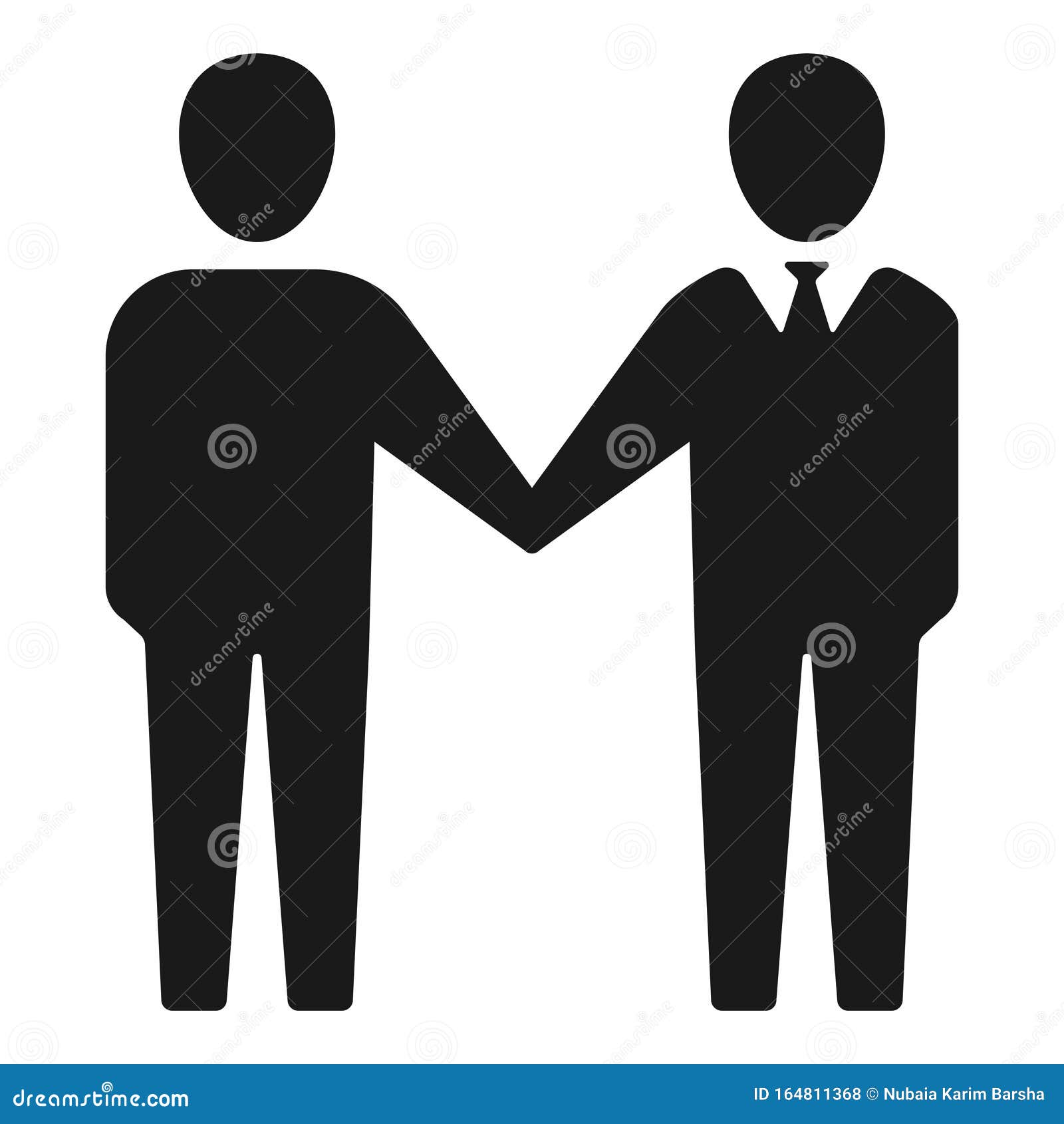 Simplistic Business Partner Icon. Vector Graphics Stock Illustration ...