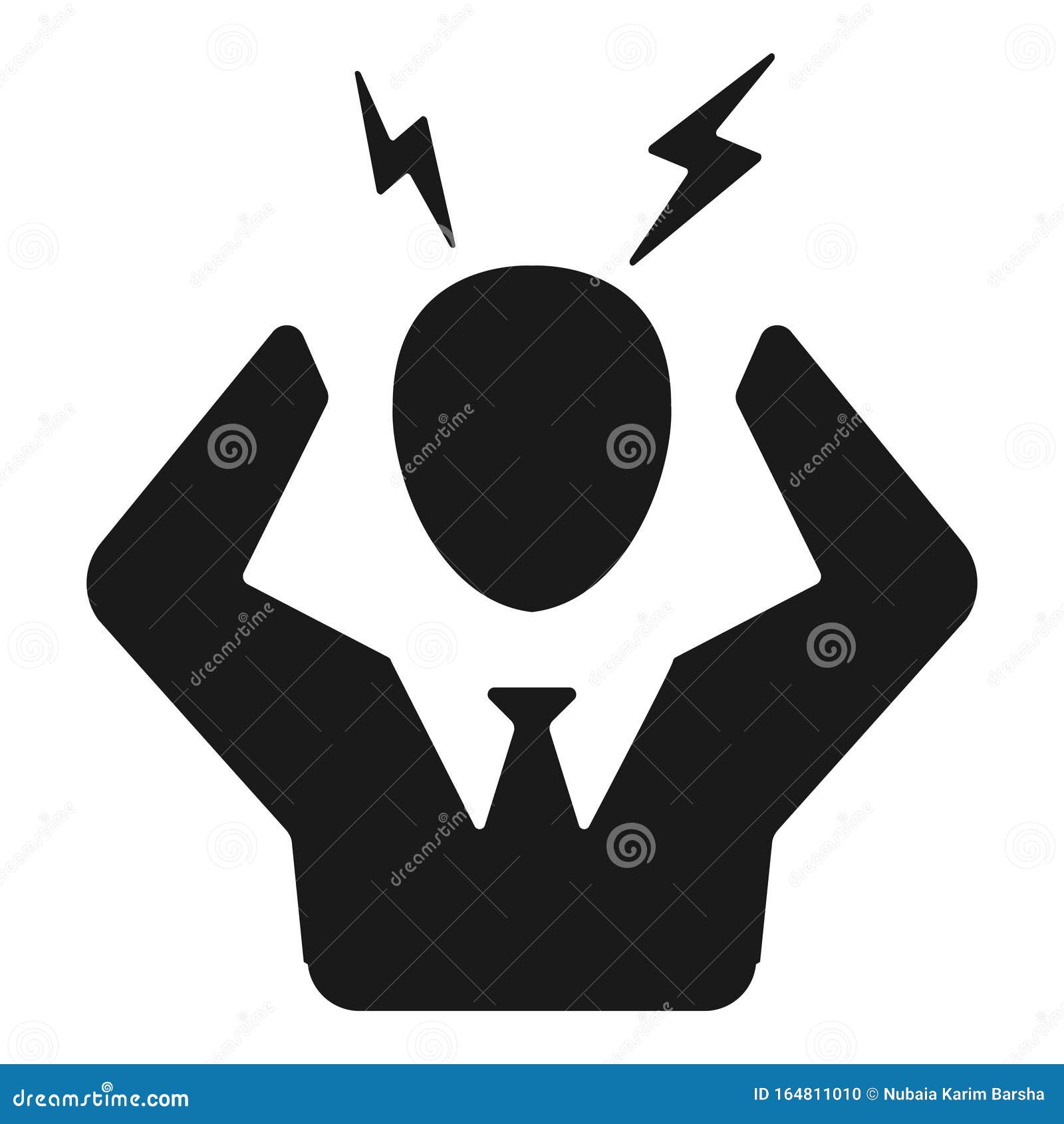 Simplistic Business Pressure Vector Icon Stock Vector - Illustration of ...