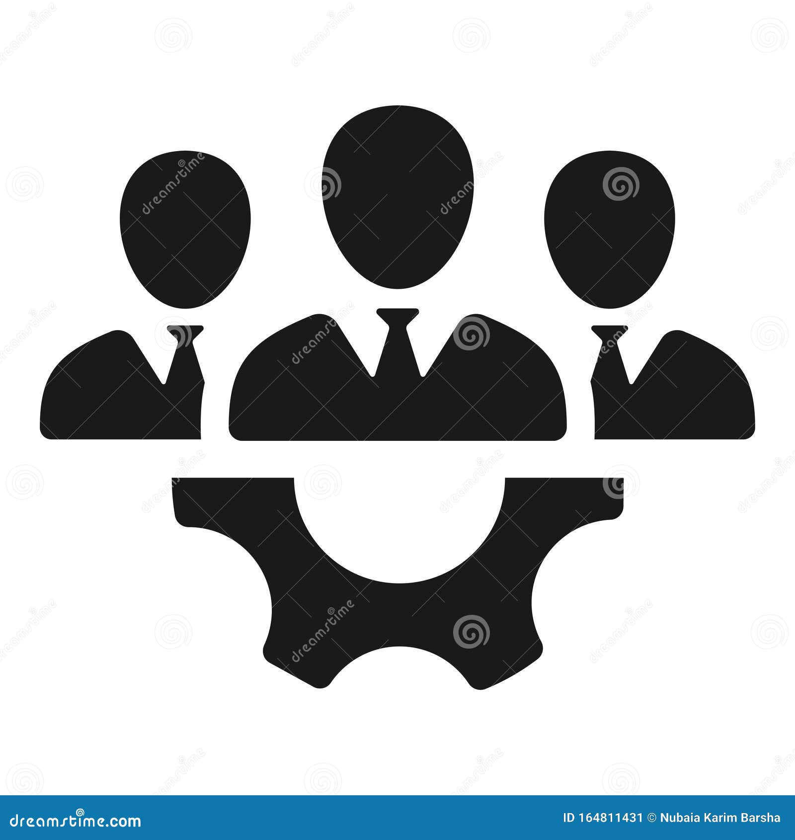 Simplistic Business Support Team Icon Stock Illustration - Illustration ...