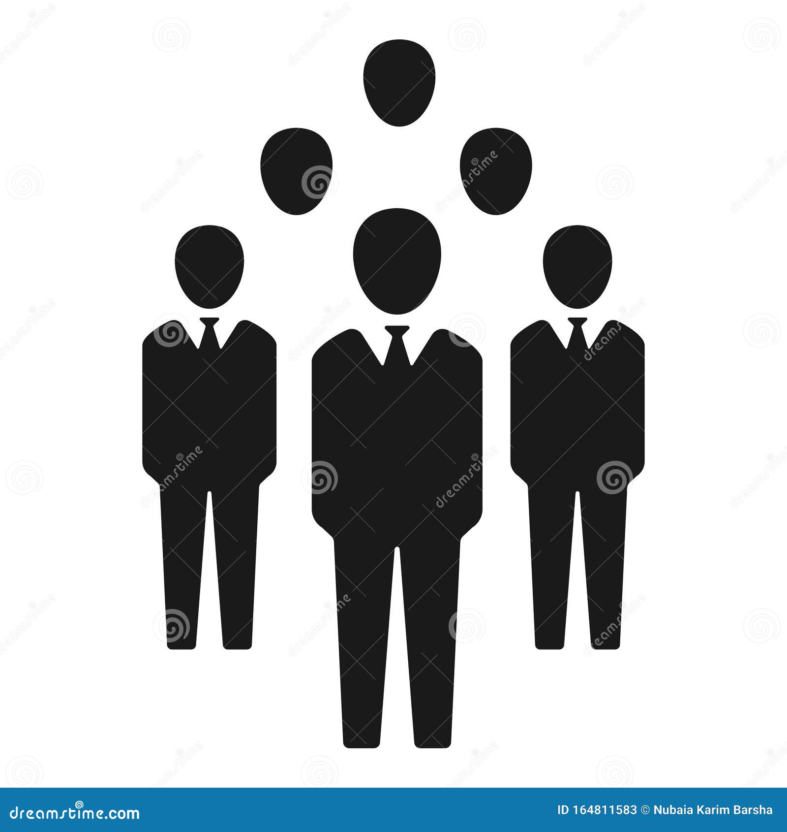 Simplistic Business Team Icon Stock Illustration - Illustration of icon ...