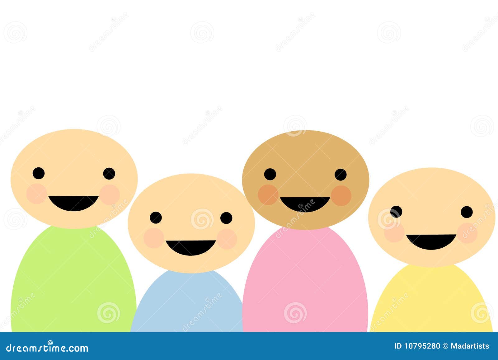 Simplistic Cartoon Children Stock Illustration - Illustration of simple ...