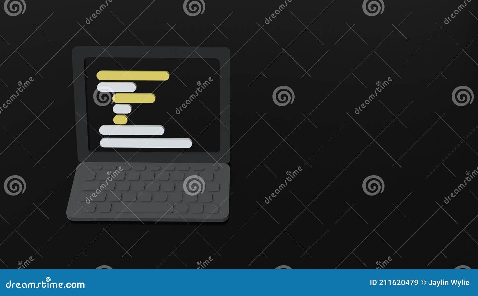 Simplistic Code on Minimalistic Device Black Stock Illustration ...