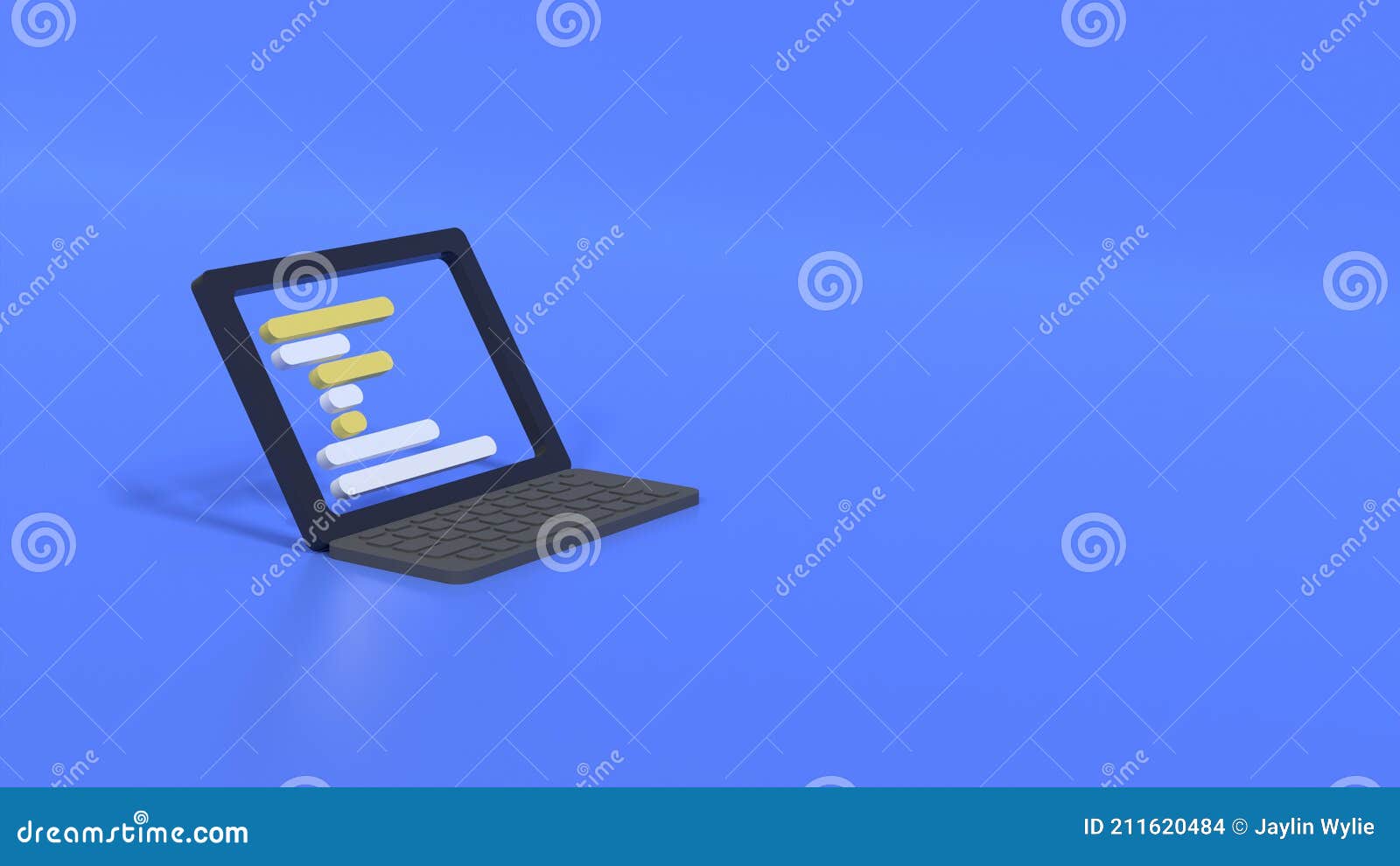 Simplistic Code on Minimalistic Device Blue Stock Illustration ...
