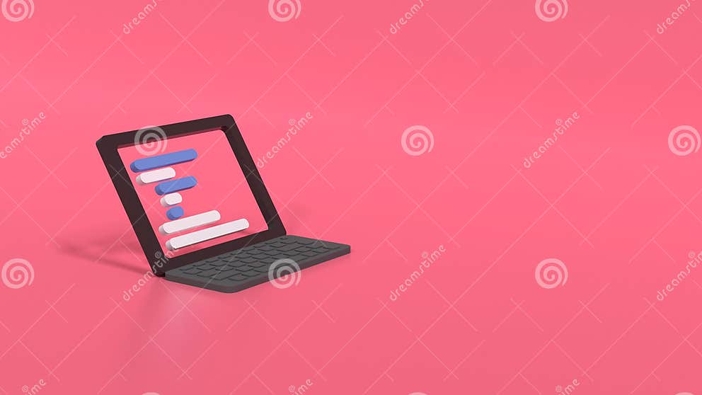 Simplistic Code on Minimalistic Device Red Stock Illustration ...