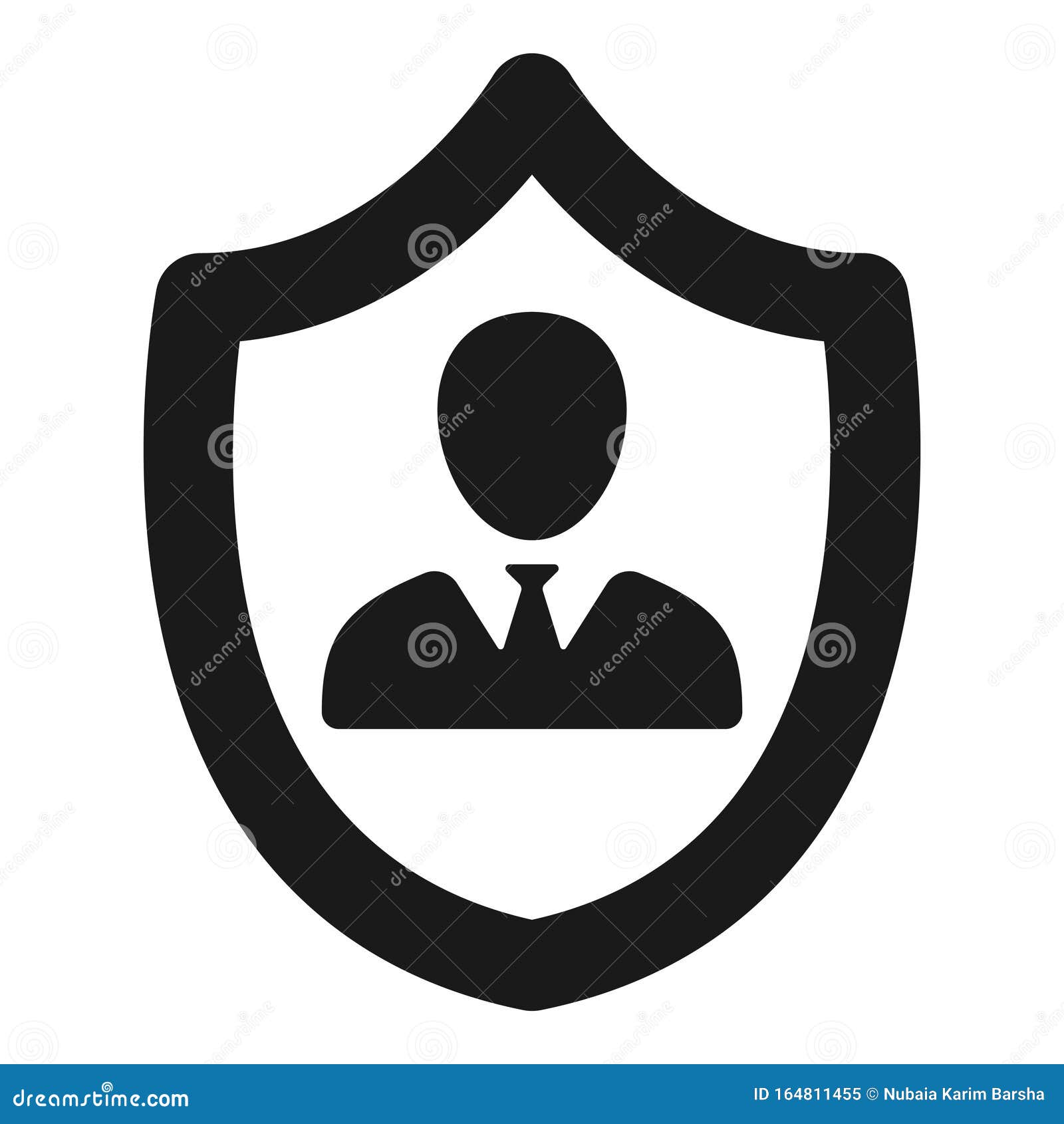Simplistic Employee Security Vector Icon Stock Illustration ...