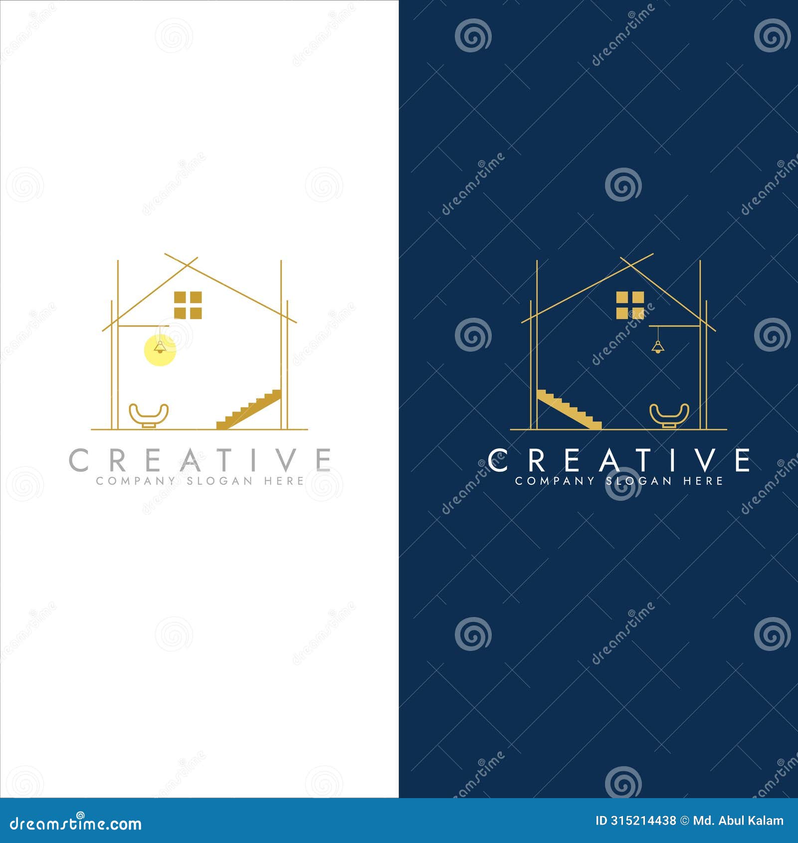Simplistic Exterior of a House, House Framework Logo. Stock ...