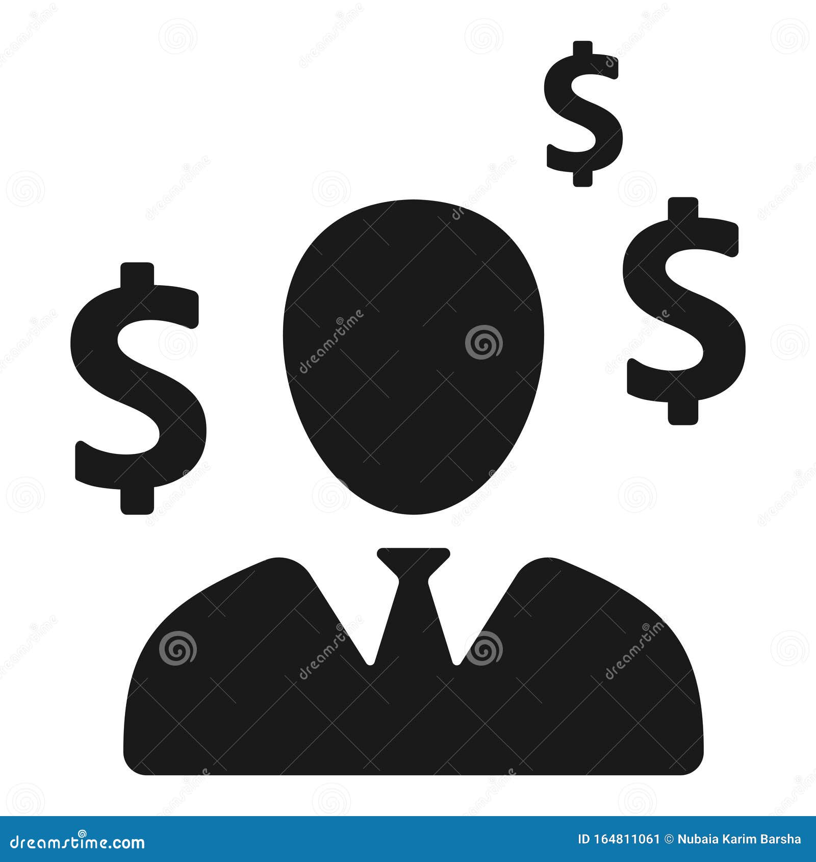 Simplistic Financial Advisor Victor Icon Stock Vector - Illustration of ...