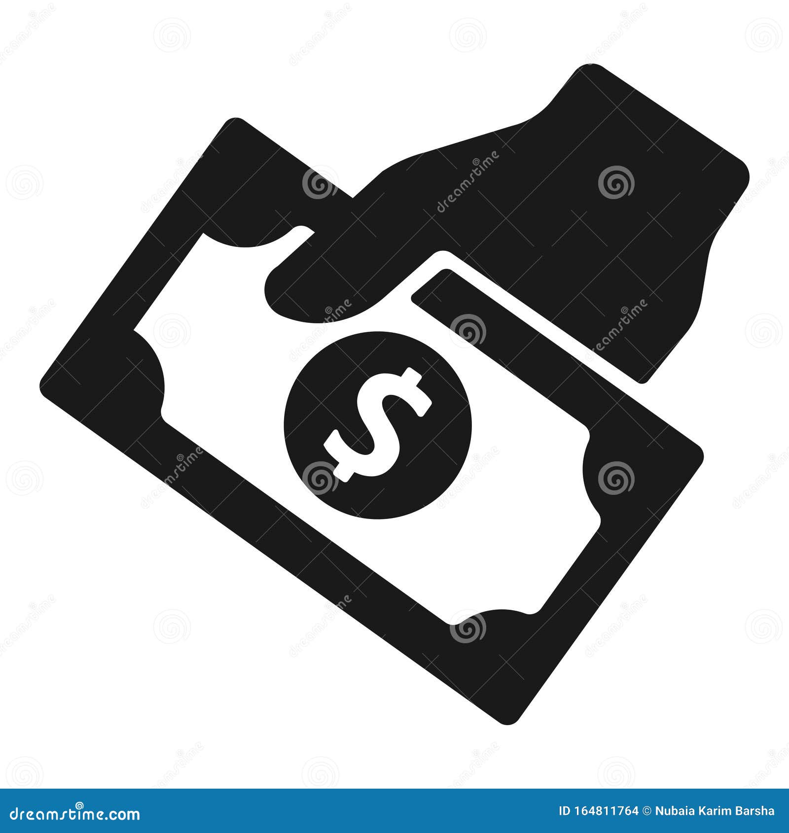 Simplistic Give Money Vector Icon Stock Illustration - Illustration of ...