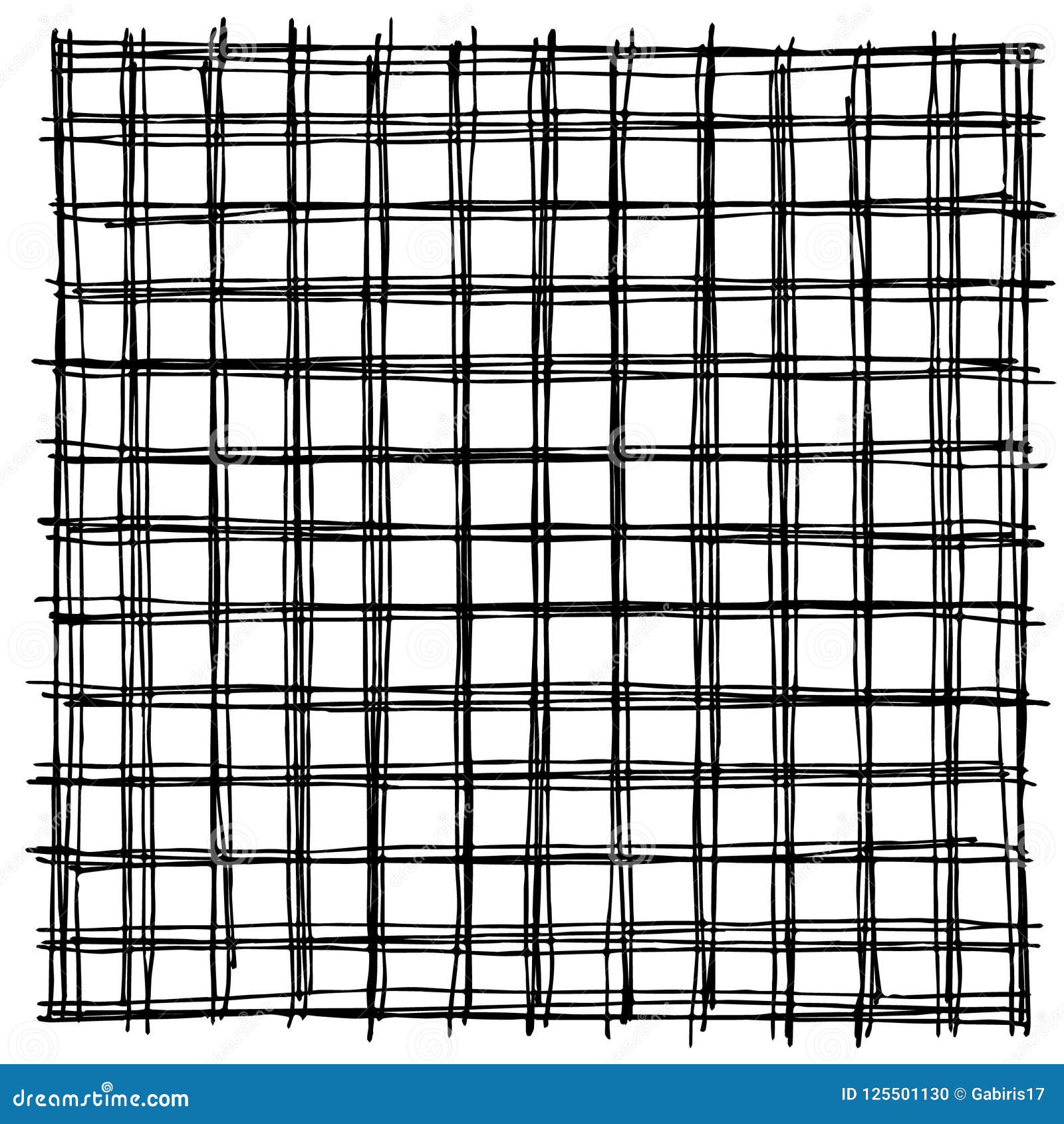 Simplistic Hand Drawn Checkered Pattern, Based on Manually Drawn Rustic ...