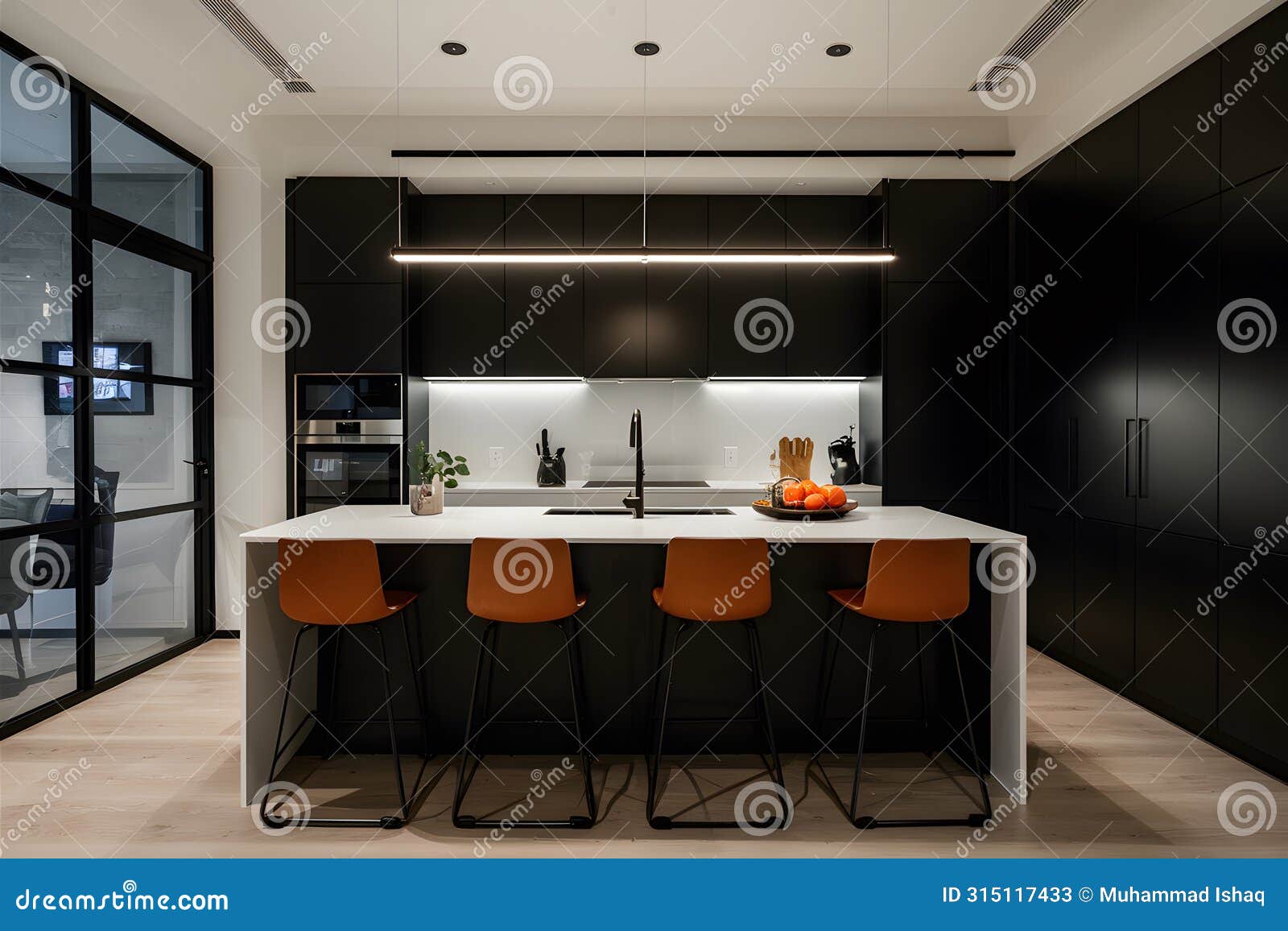 Simplistic Modern Kitchen Design Showcased in a Professional Setting ...