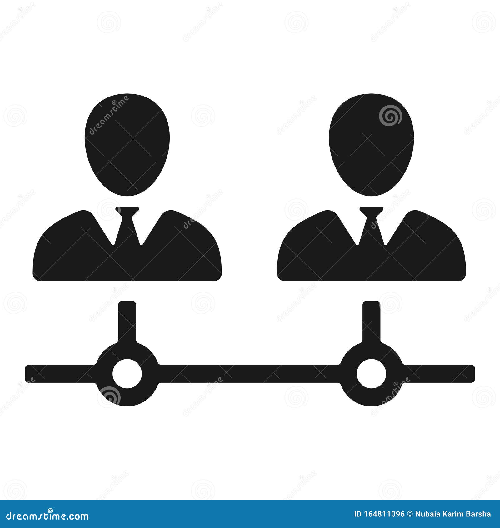 Simplistic Networking People Icon Stock Vector - Illustration of ...