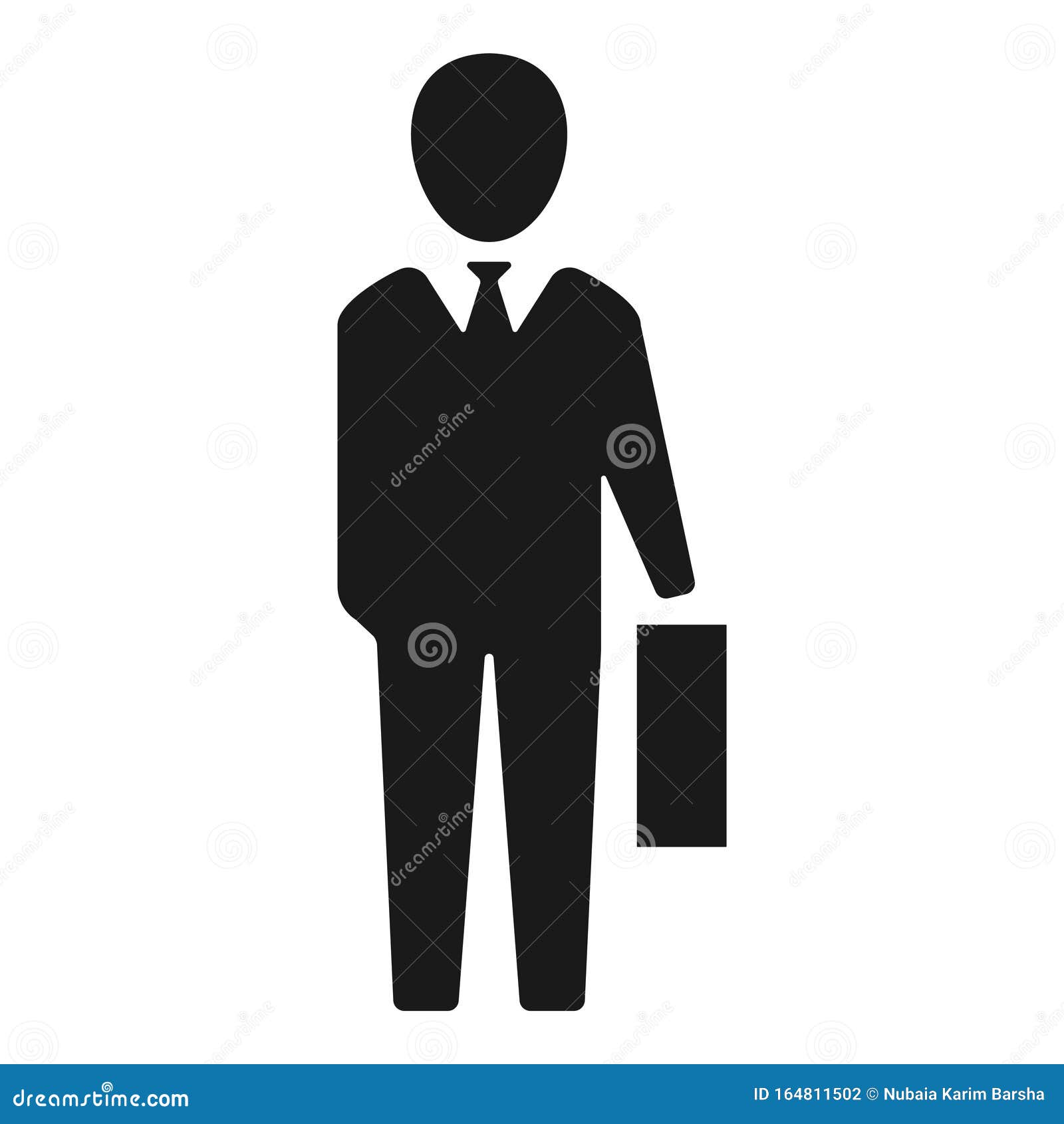 Simplistic Office Going Vector Icon Stock Illustration - Illustration ...