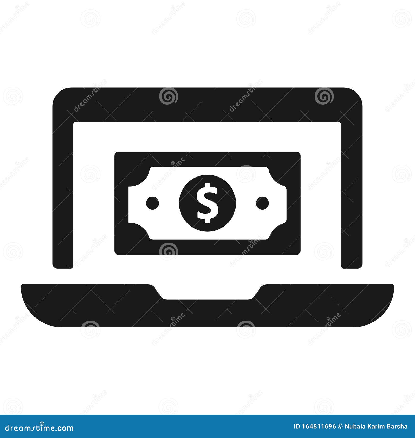 Simplistic Online Money Transfer Icon Stock Illustration - Illustration ...