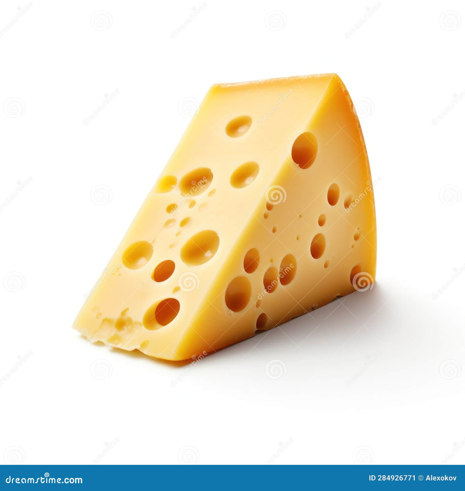 Simplistic Piece of Cheese on White Background AI Generated Stock ...