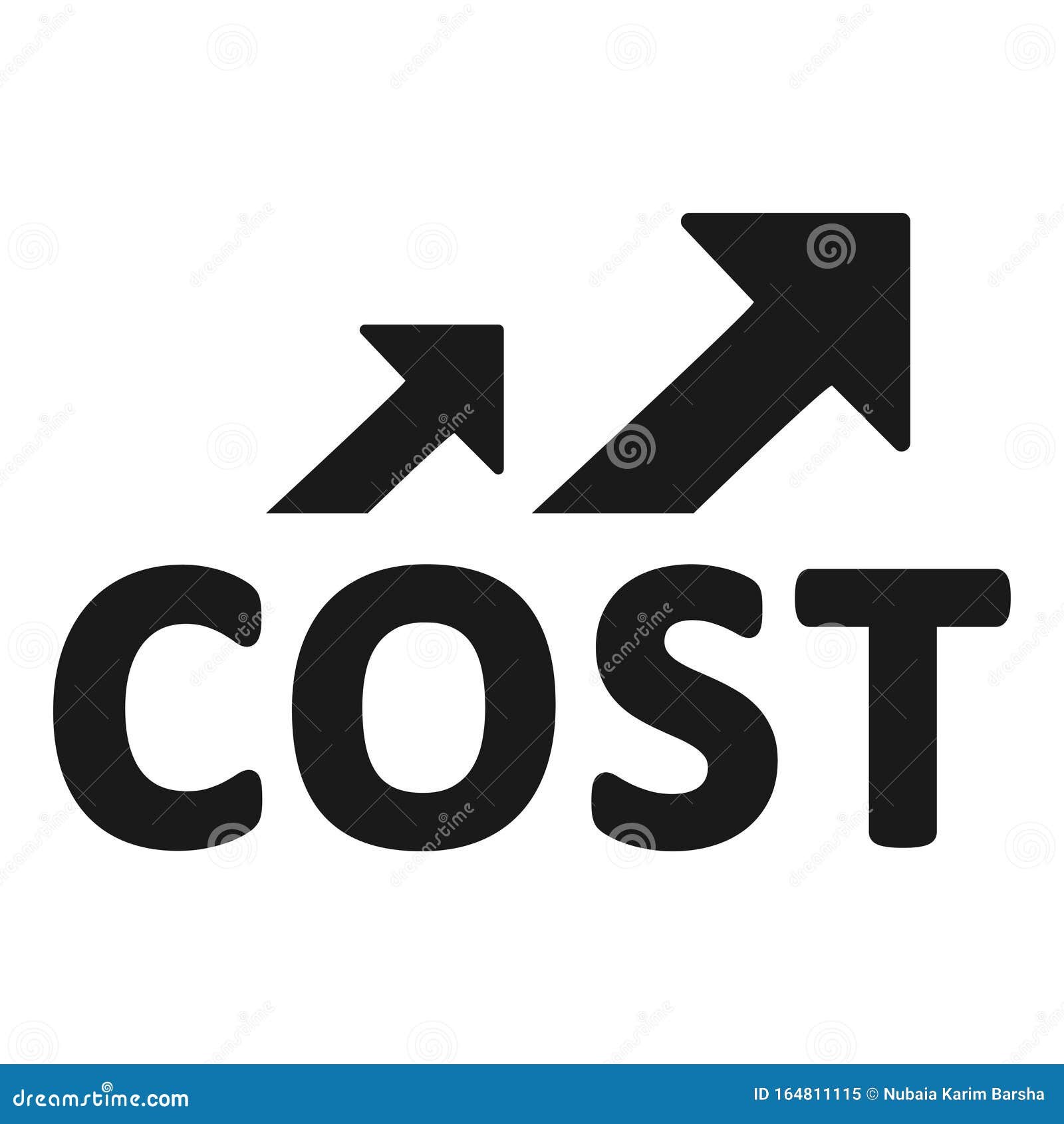 Simplistic Raising Cost Icon Stock Vector - Illustration of cost ...