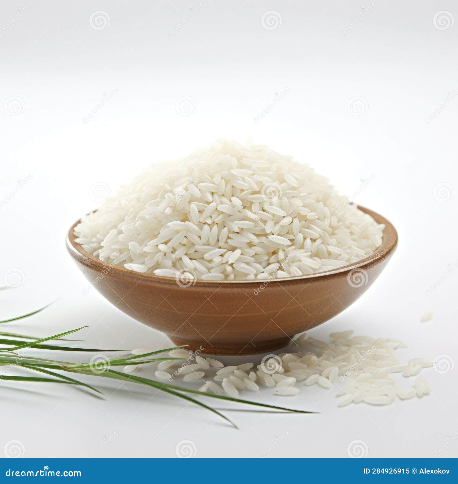 Simplistic Rice on White Background AI Generated Stock Illustration ...