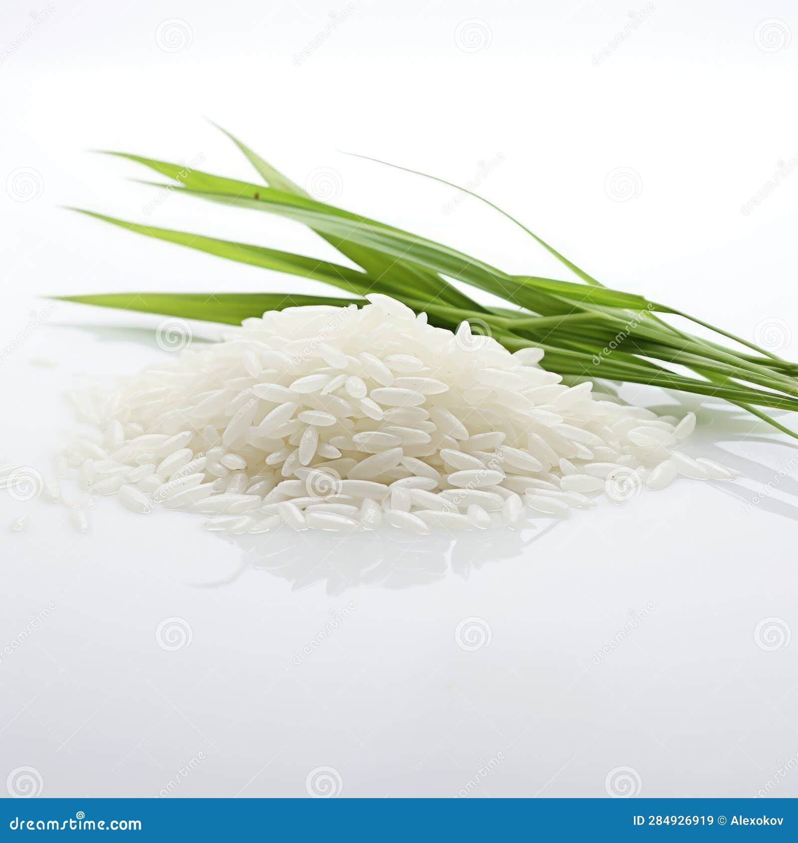 Simplistic Rice on White Background AI Generated Stock Illustration ...