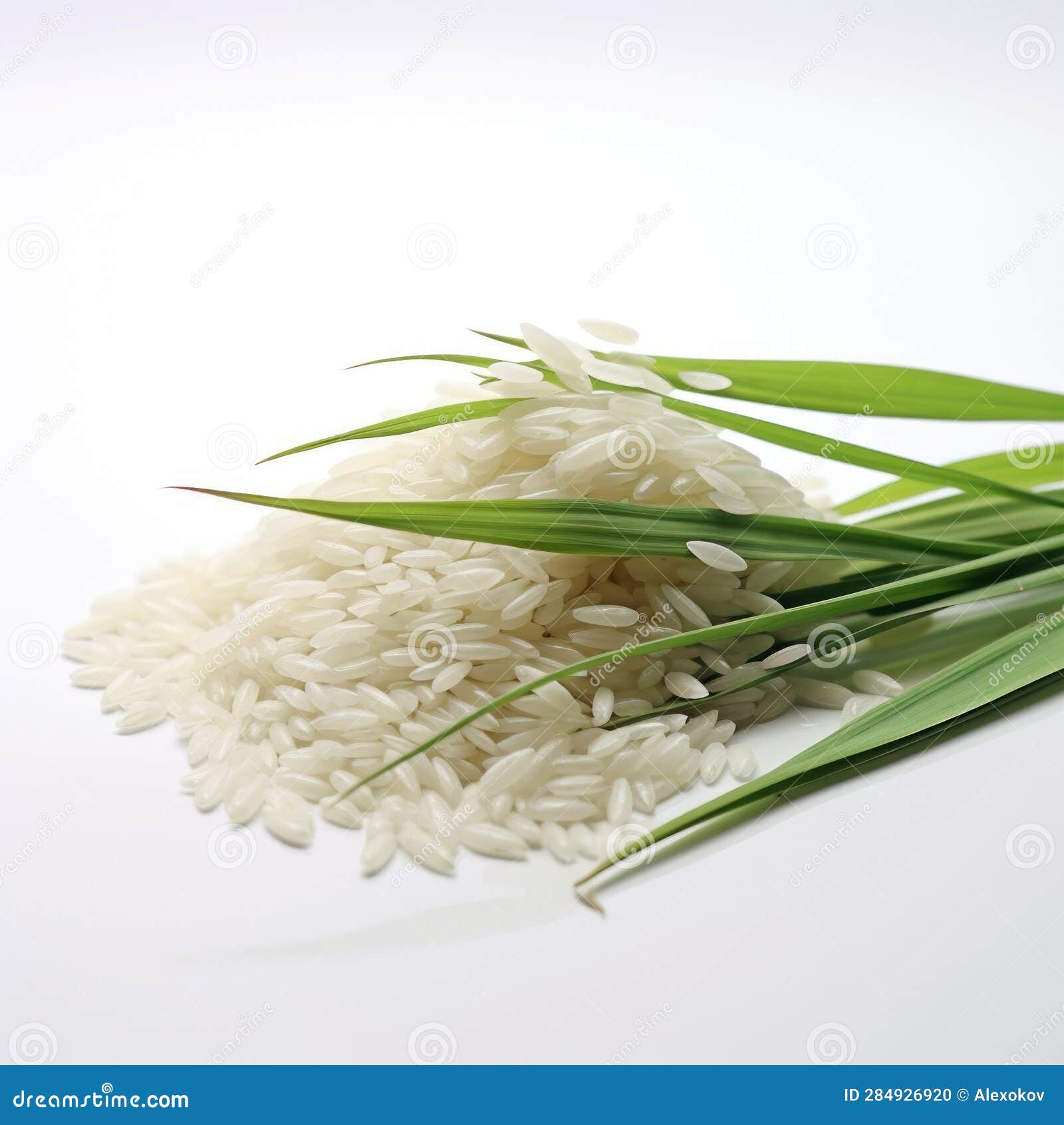 Simplistic Rice on White Background AI Generated Stock Illustration ...