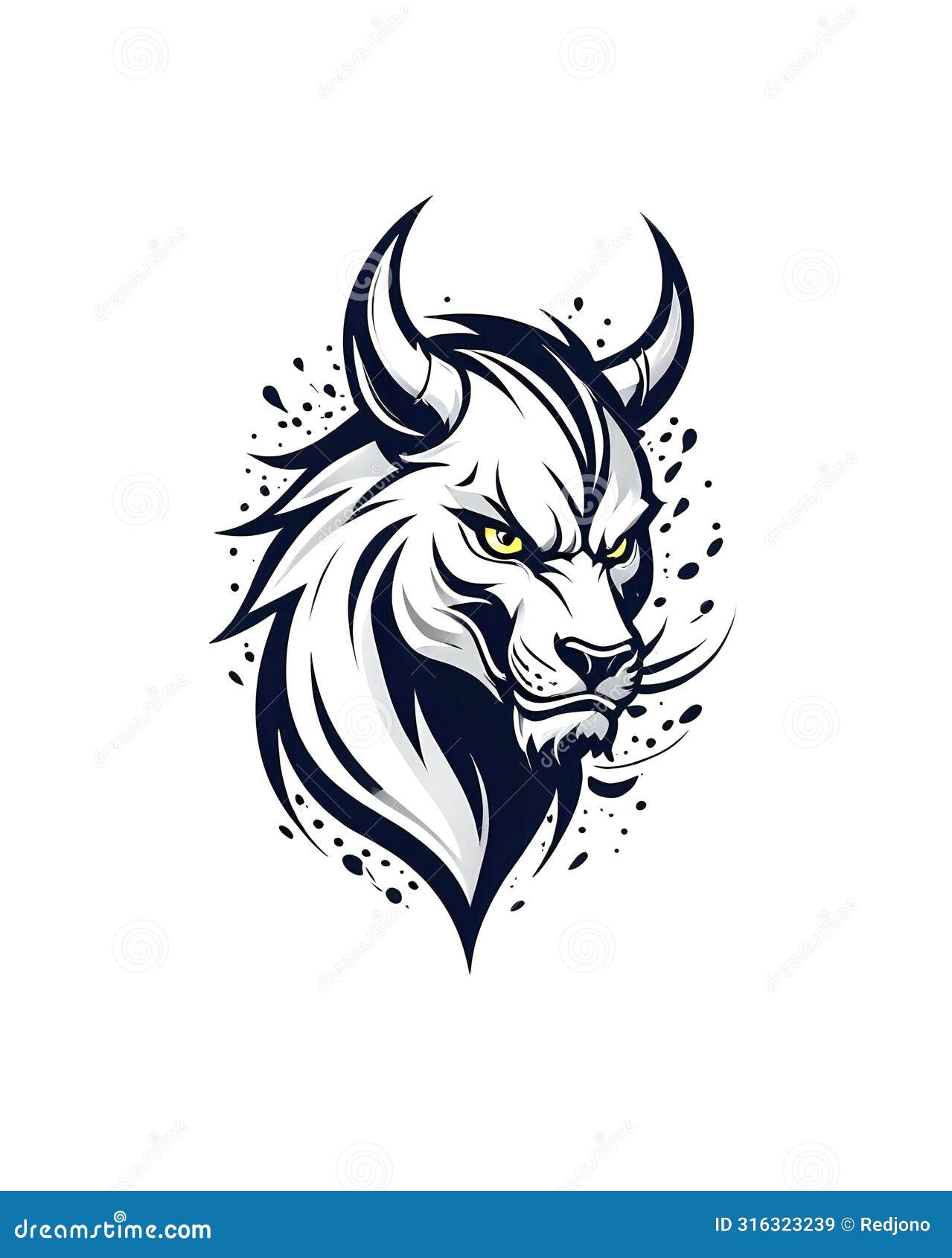 Simplistic Stylized Logo Concept Design of Wolf Stock Illustration ...