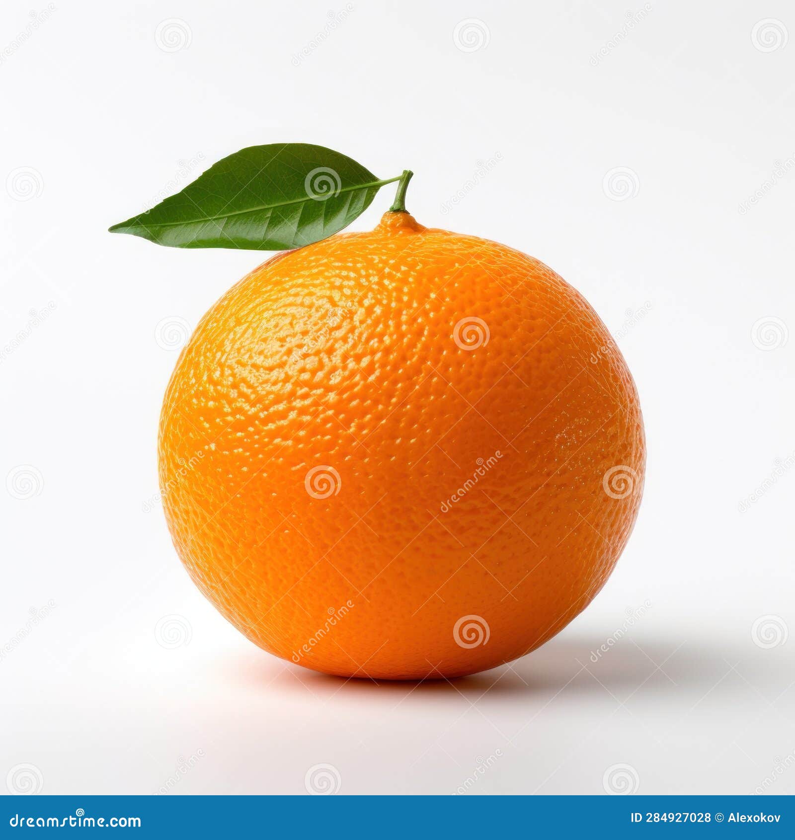 Simplistic Tangerine on White Background AI Generated Stock ...