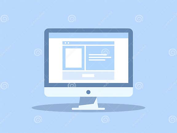 Simplistic Website Interface Design Stock Image - Image of mockup ...