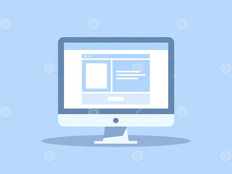 Simplistic Website Interface Design Stock Image - Image of mockup ...