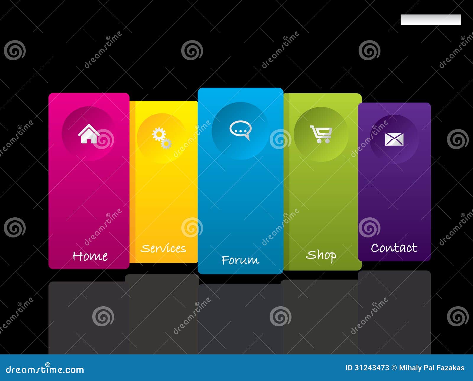 Simplistic Website Template with Tags and Symbols Stock Vector ...