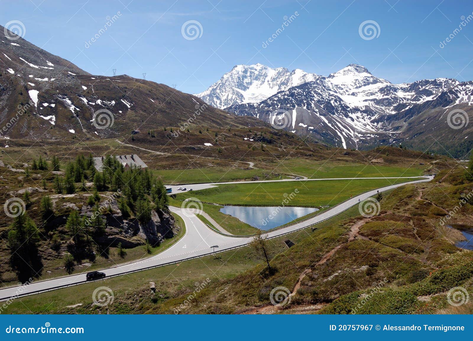 Simplon Pass landscape stock image. Image of tree, cottage - 20757967