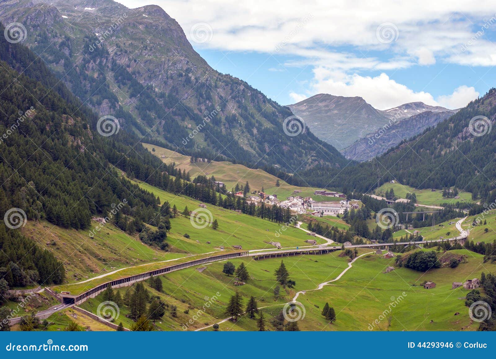 Simplon pass stock photo. Image of village, peak, pass - 44293946