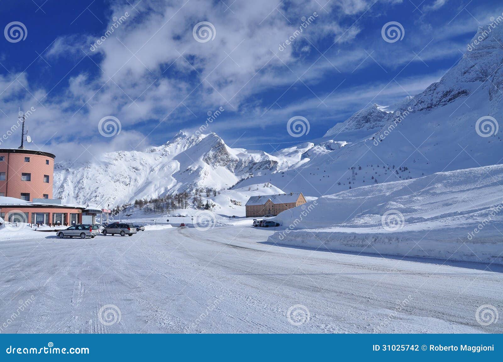Simplonpas, Zwitserse Alpen, Wallis. Stock Foto - Image of sneeuw ...