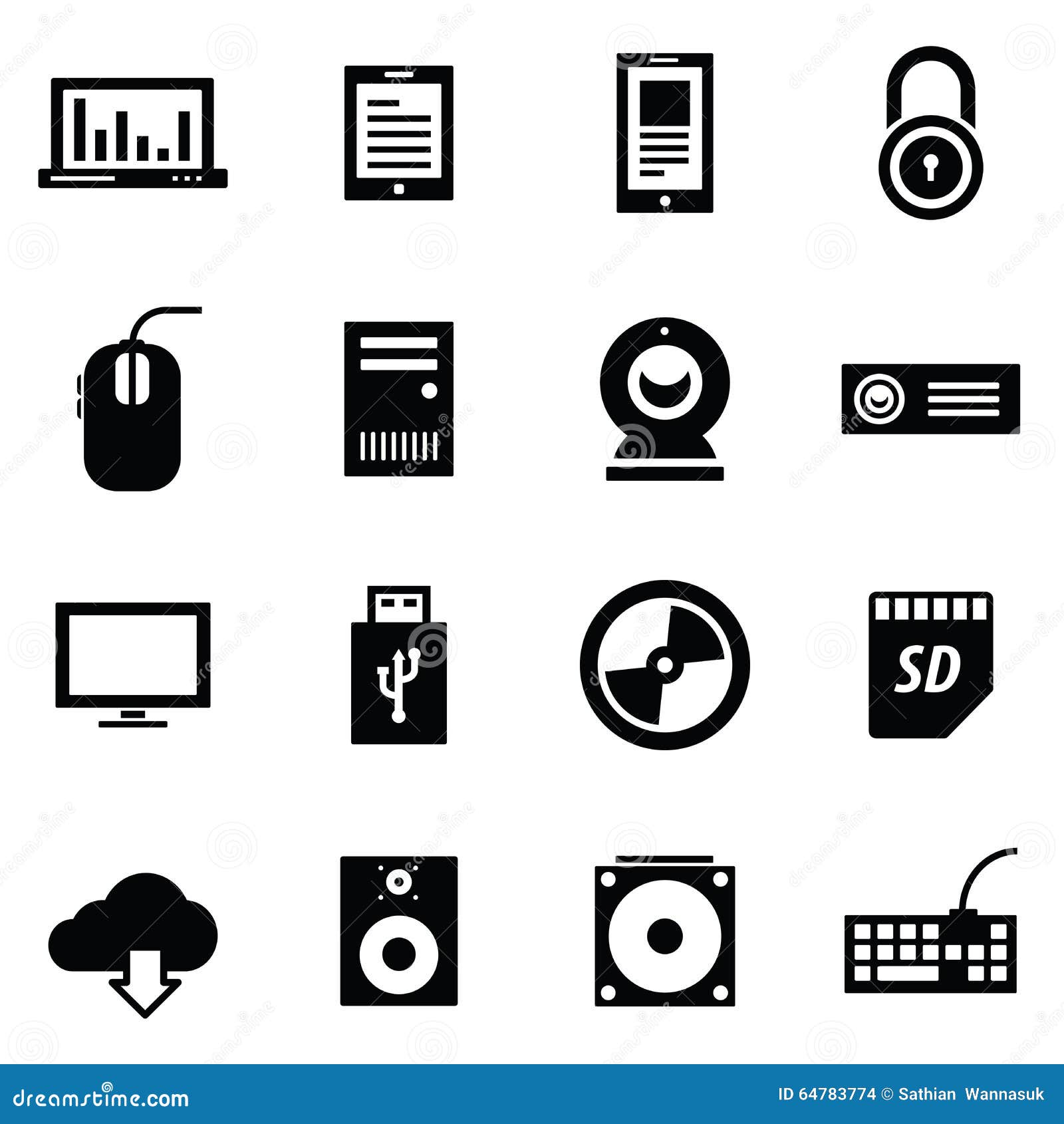 Simplus series icon set stock vector. Illustration of mouse - 64783774