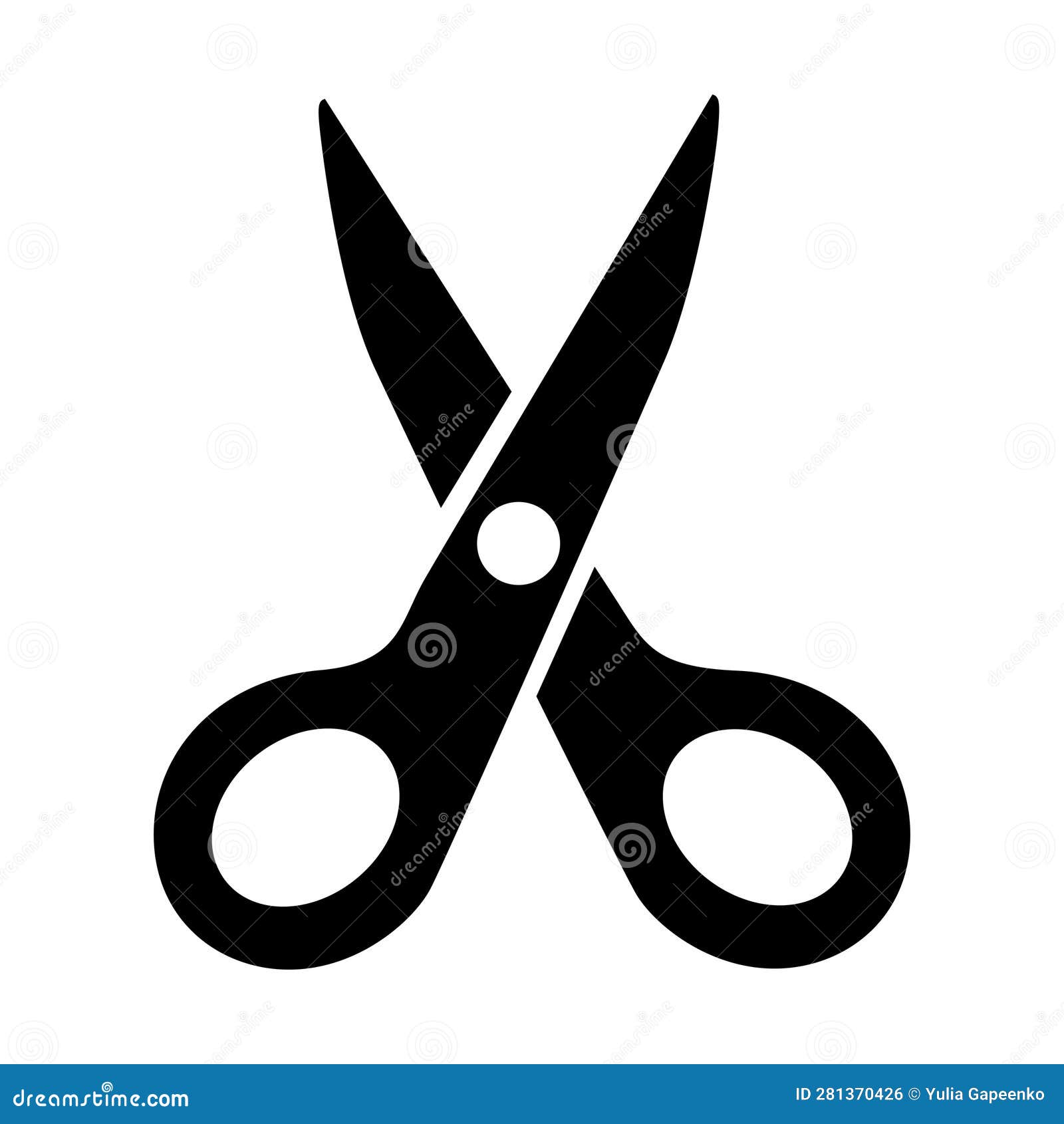 Simply Black Scissors Icon. Vector Illustration Stock Vector ...