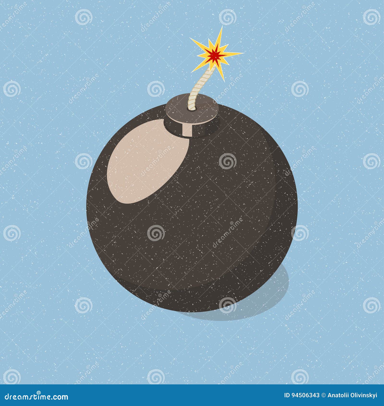 Simply bomb icon. stock vector. Illustration of fire - 94506343