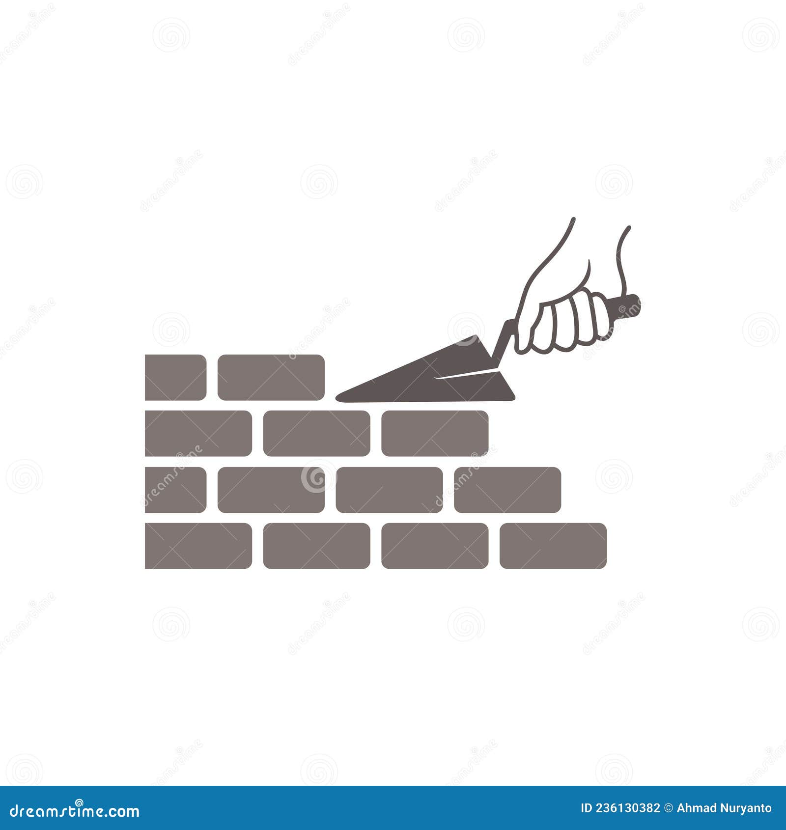 Simply bricklayer icon stock illustration. Illustration of ...