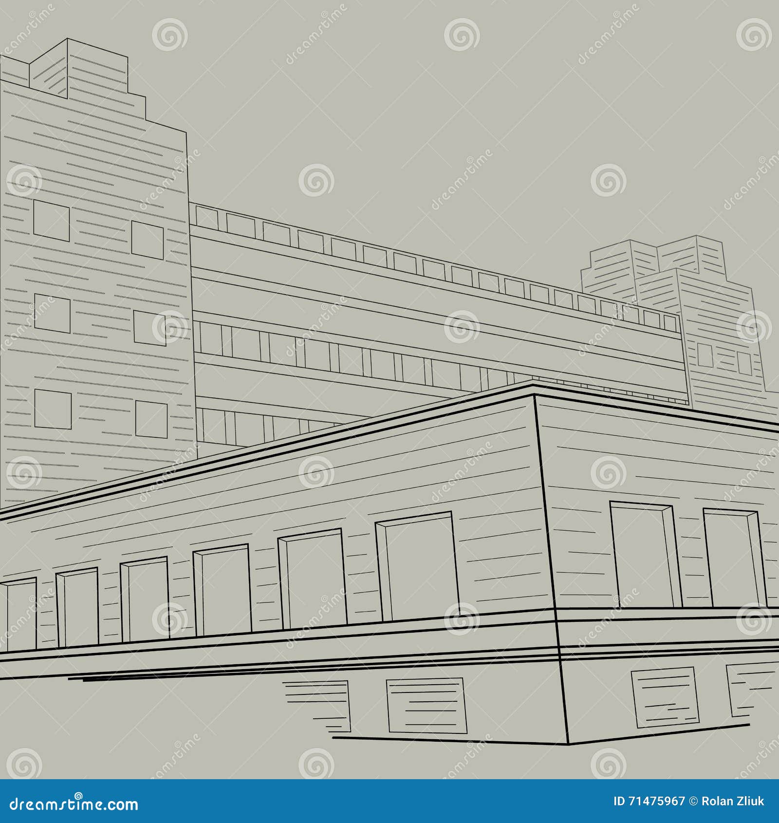 Simple Edifice stock vector. Illustration of color, black - 71475967