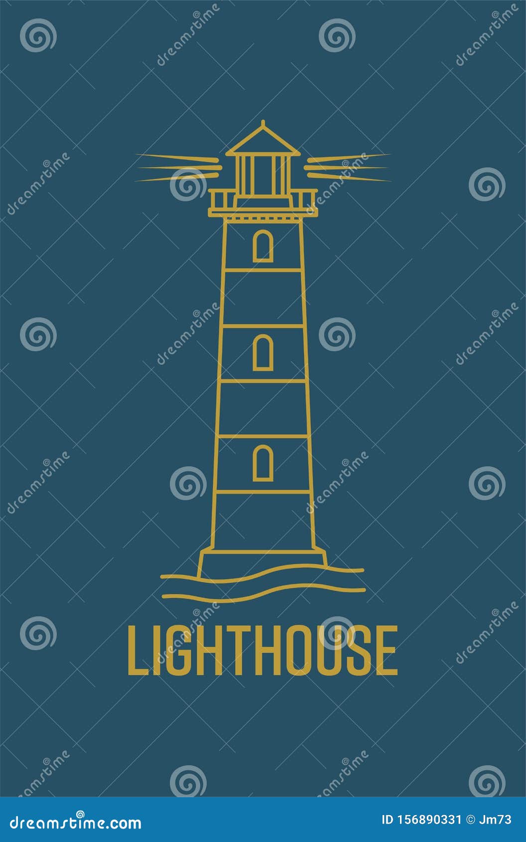 Simply but Elegant Lighthouse Icon or Symbol Stock Vector ...
