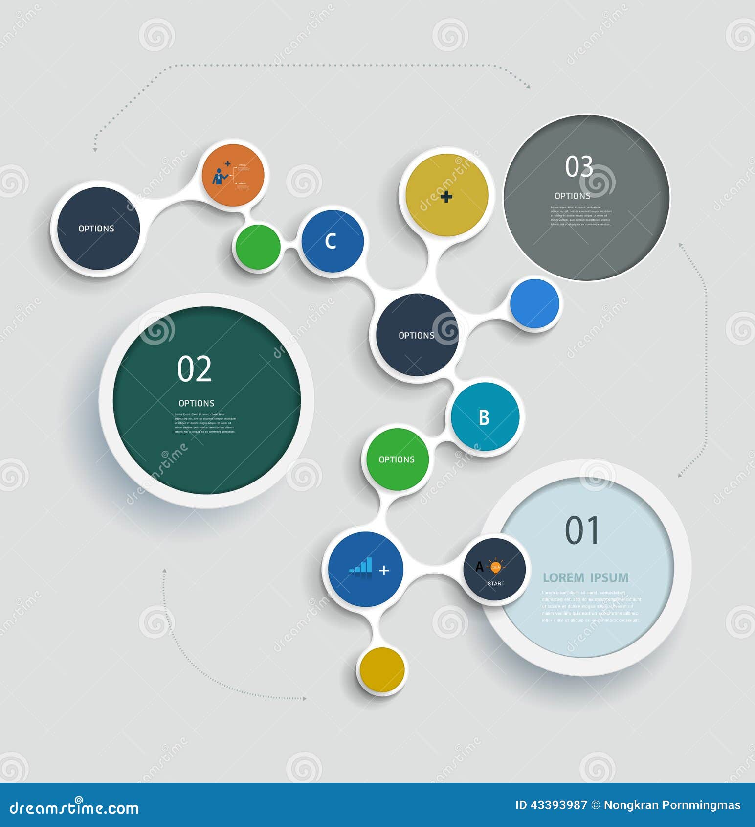 Simply Infographic Step By Step Molecule Template Design Stock Vector Illustration Of Sequence