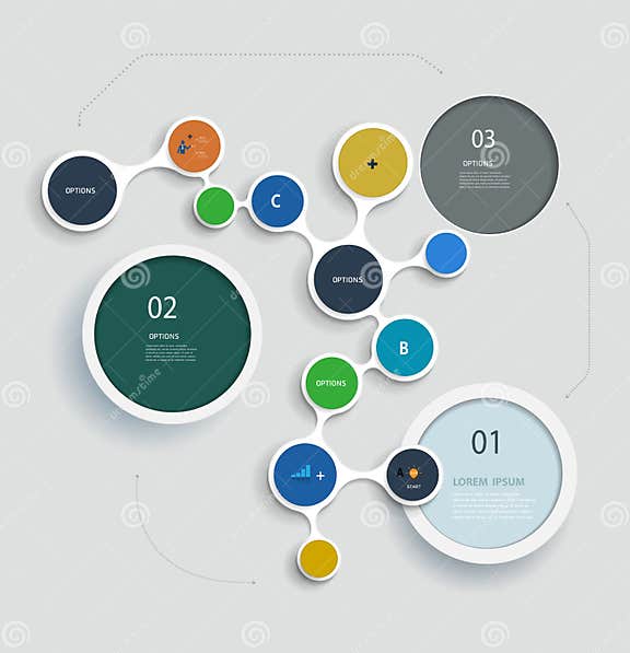 Simply Infographic Step by Step Molecule Template Design Stock Vector ...